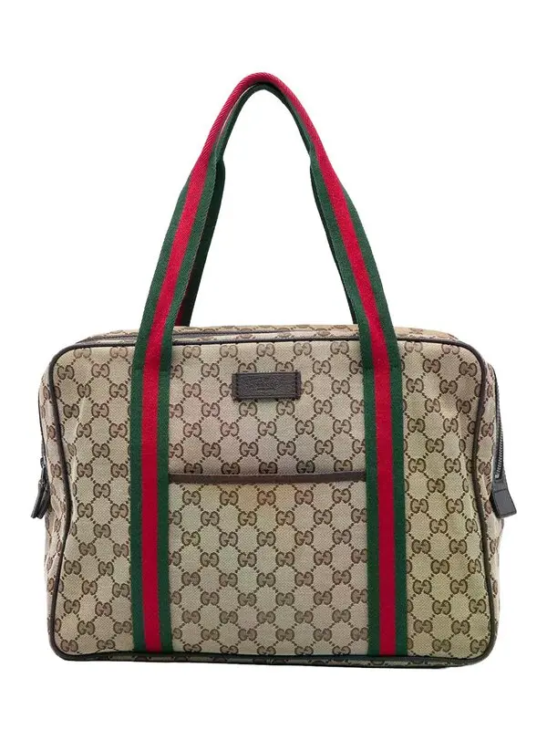 Gucci 2016-2026 Gg Canvas Web Business Bag - Neutrals