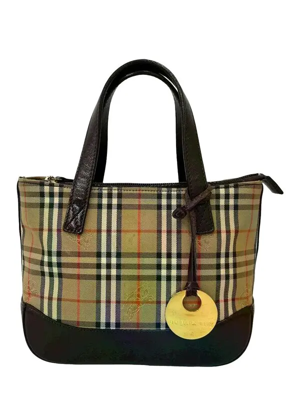 Burberry 2000-2017 Haymarket Check Canvas Handbag - Neutrals