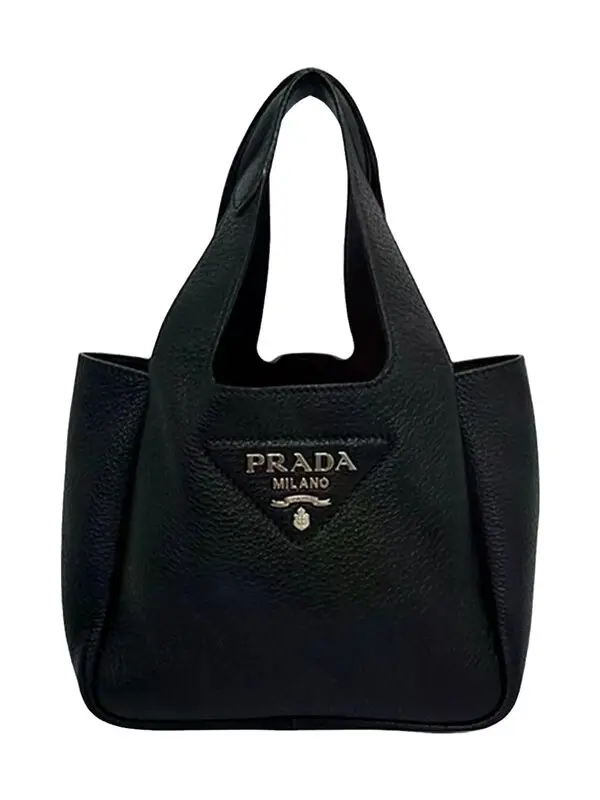 Prada 2010-2026 Mini Vitello Daino Soft Dynamique Handbag - Black