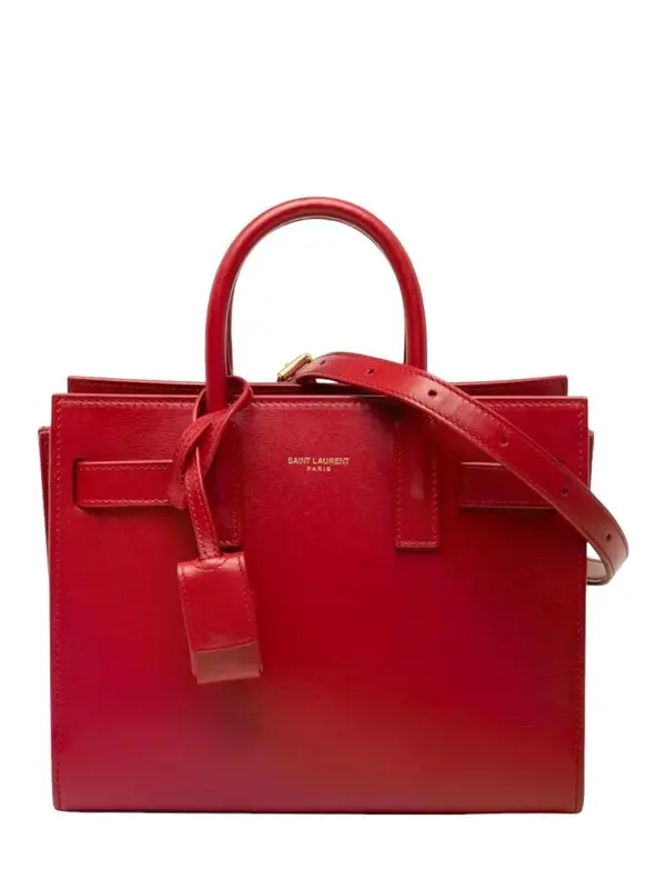 Saint Laurent Nano Sac De Jour Satchel - Red