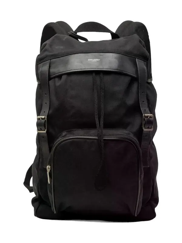 Saint Laurent Canvas Utilitarian Backpack - Black