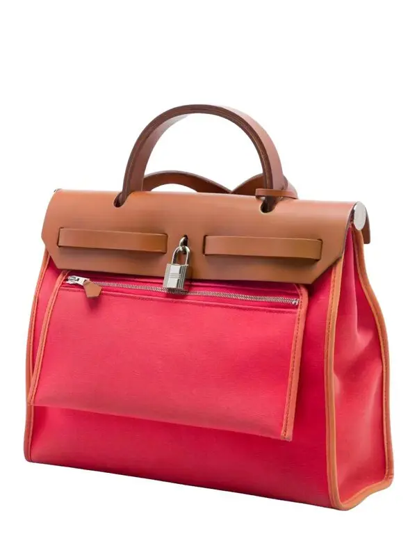 Hermès 2019 Toile Herbag Zip 31 Satchel - Pink