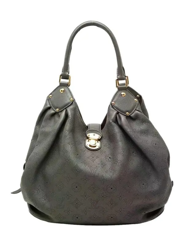 LOUIS VUITTON Monogram Mahina Hobo Bag - Grey