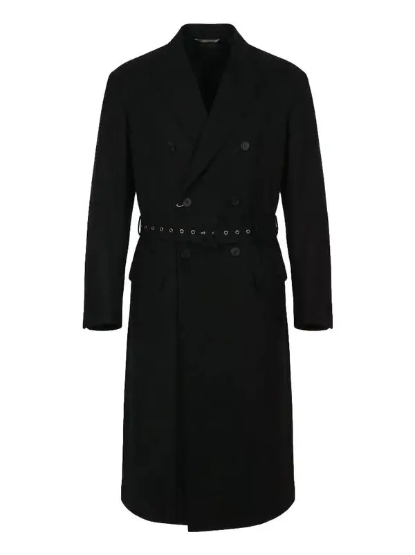 Valentino Garavani Double-breasted Belted Coat - Black