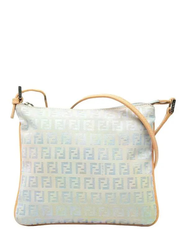 Fendi Zucchino Canvas Crossbody Bag - Blue