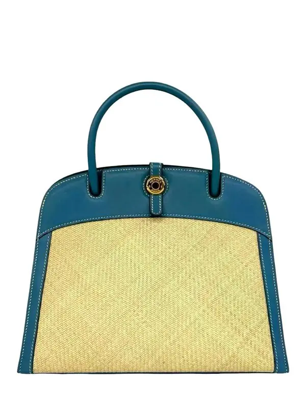 Hermès 2006 Panama And Swift Dalvy Handbag - Blue