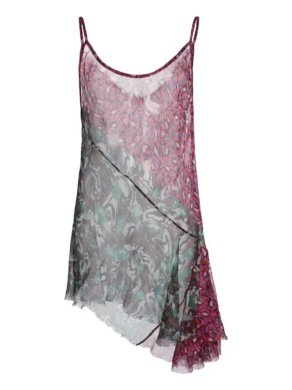 Dries Van Noten Crisanna Silk Asymmetric Camisole - Fuchsia