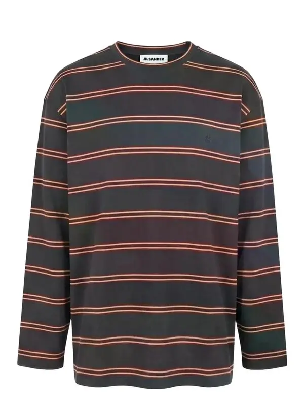 JIL SANDER Striped Long-sleeve T-shirt - Grey