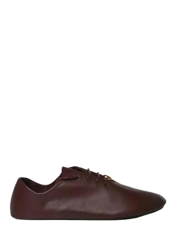 Loewe Pebble Soft Lace-up Nappa Calfskin Shoes - Red