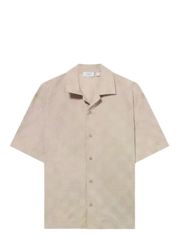 Off-White Arrow Monogram Bowling Shirt - Neutrals