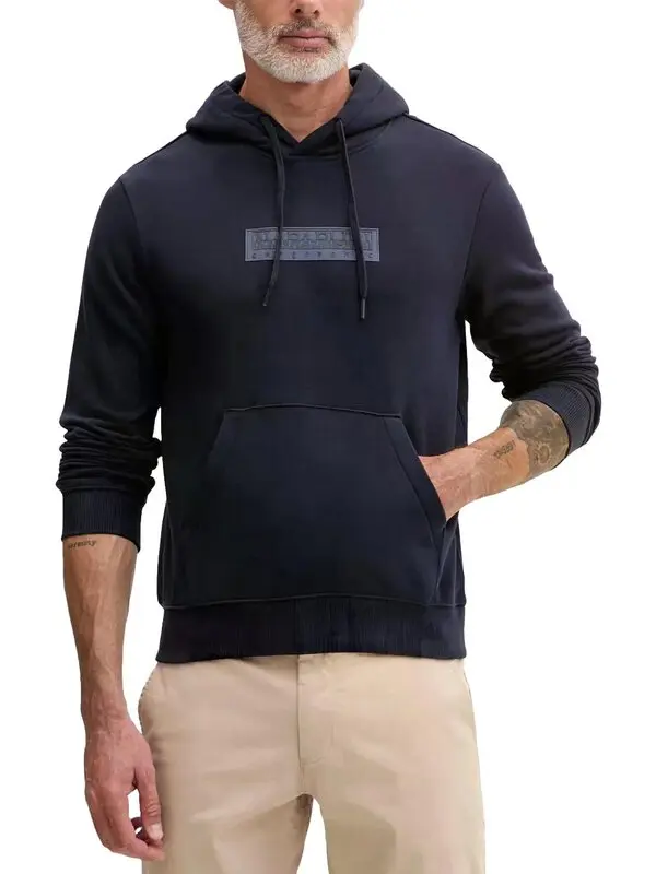 NAPAPIJRI Logo-patch Pouch-pocket Hoodie - Blue
