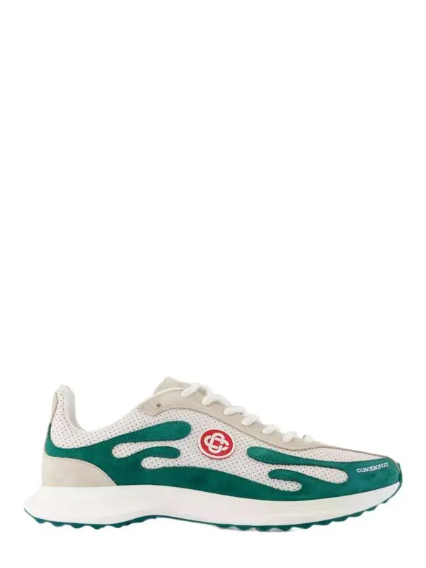 Casablanca White & Green Stade Sneakers - Neutrals