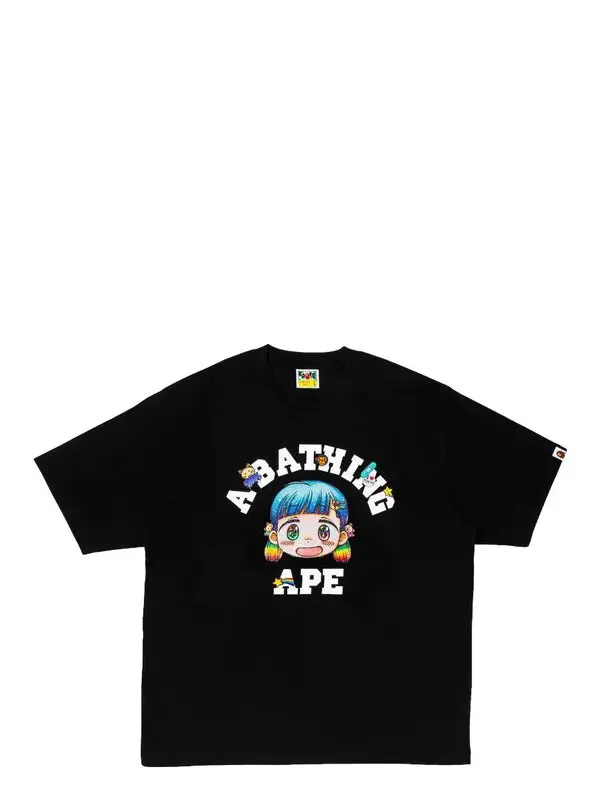 A BATHING APE X Mr. College Relaxed-fit T-shirt - Black
