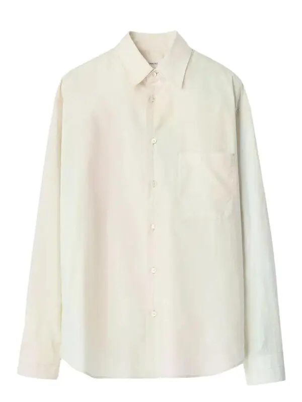 LEMAIRE Washed Chest-pocket Shirt - Neutrals