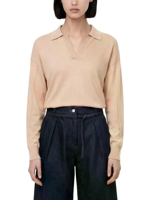 Soeur Long-sleeve Polo Sweater - Neutrals