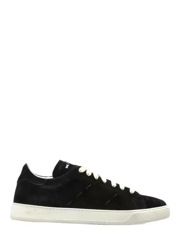 Kiton Suede Sneakers With Lace-up Fastening - Black