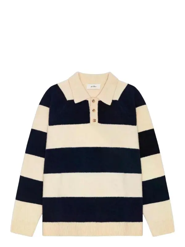 LES DEUX Striped Long-sleeve Sweater - Neutrals
