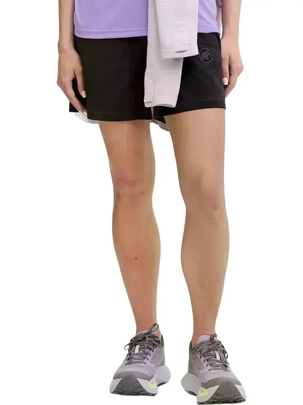 MAMMUT Logo Patch Elasticated Waist Shorts - Black
