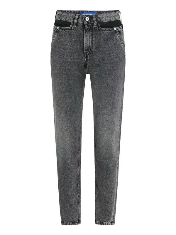 Karl Lagerfeld Logo-patch Jeans - Grey