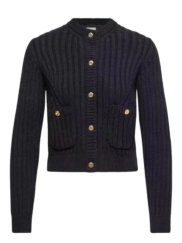 Moncler Cotton Padded Cardigan - Black