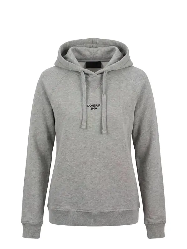 DONDUP Logo-print Cotton Hoodie - Grey