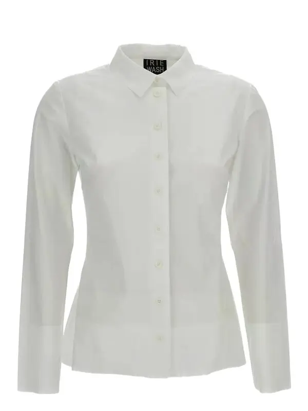 IRIE WASH Long-sleeve Button-up Shirt - White