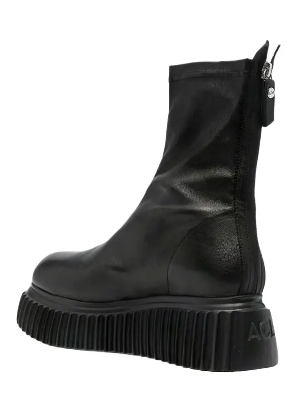 Agl Platform-heel Ankle Boots - Black
