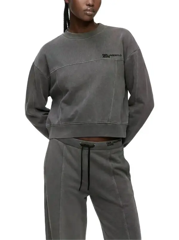 Karl Lagerfeld Boxy Washed Sweatshirt - Grey