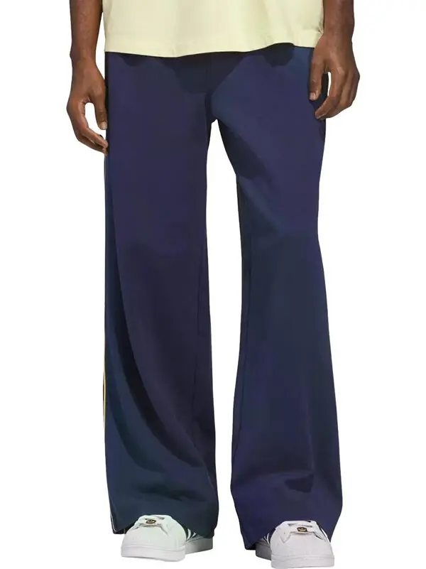Adidas City Terrace Track Pants Wide Leg, Textured - Blue