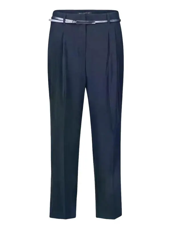 BETTY BARCLAY Belted Pleated Trousers - Blue
