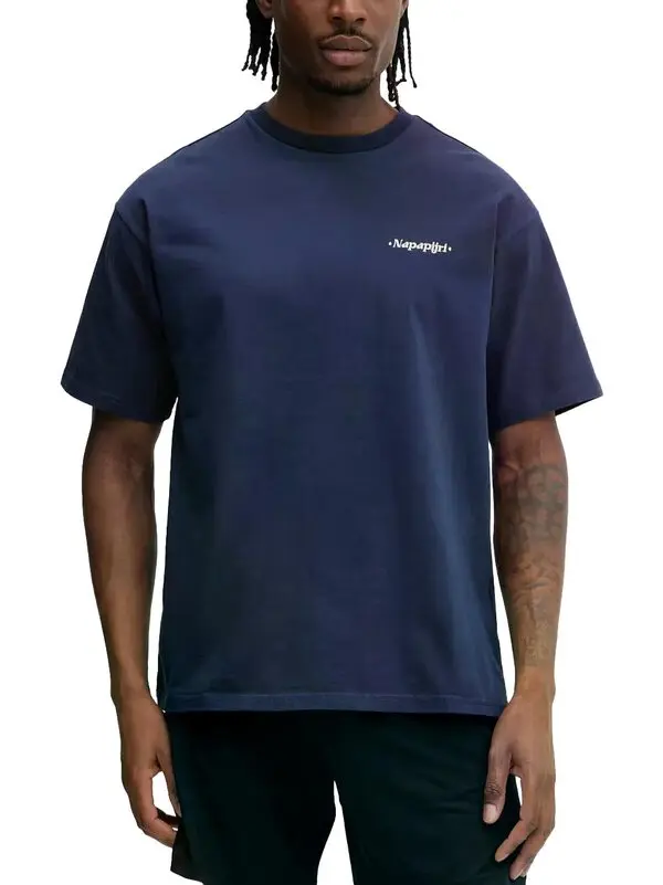 NAPAPIJRI Fluorite Graphic-print Logo-embroidered T-shirt - Blue