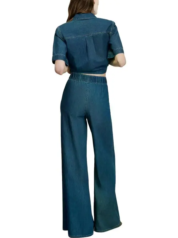 Veronica Beard Digby Wide-leg Jeans - Blue