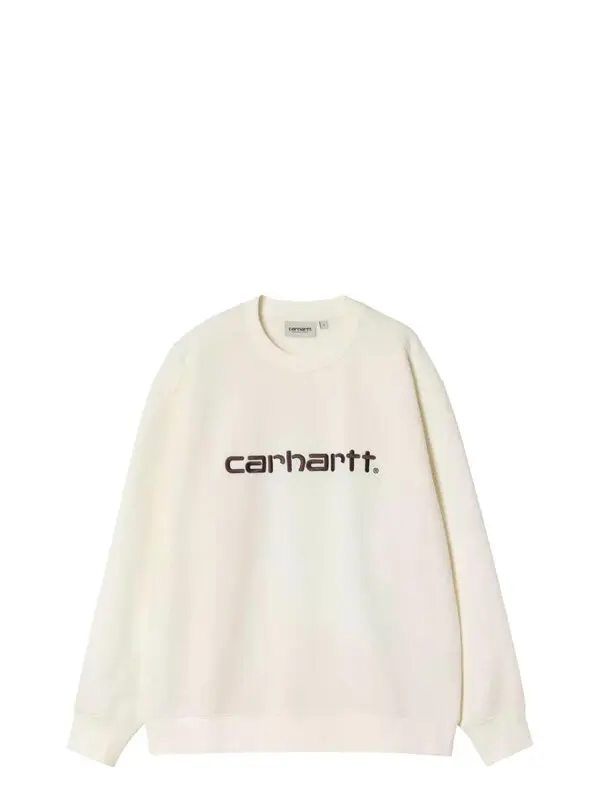Carhartt Work In Progress Logo Embroidered Sweatshirt - Neutrals