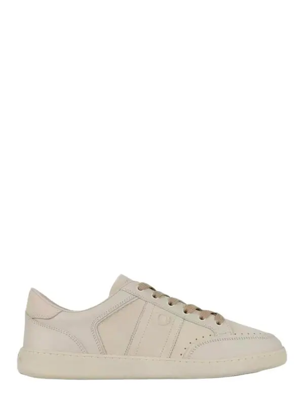 FERRAGAMO Suede And Leather Low-top Sneakers - Neutrals