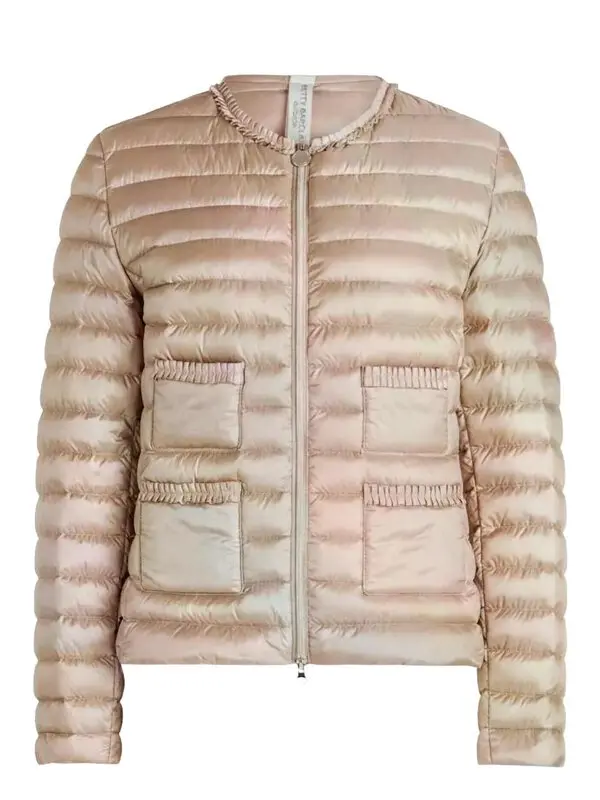 BETTY BARCLAY Quilted Ruffled Jacket - Neutrals