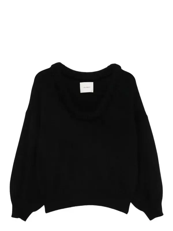 LISA YANG Doria Scoop-neck Sweater - Black