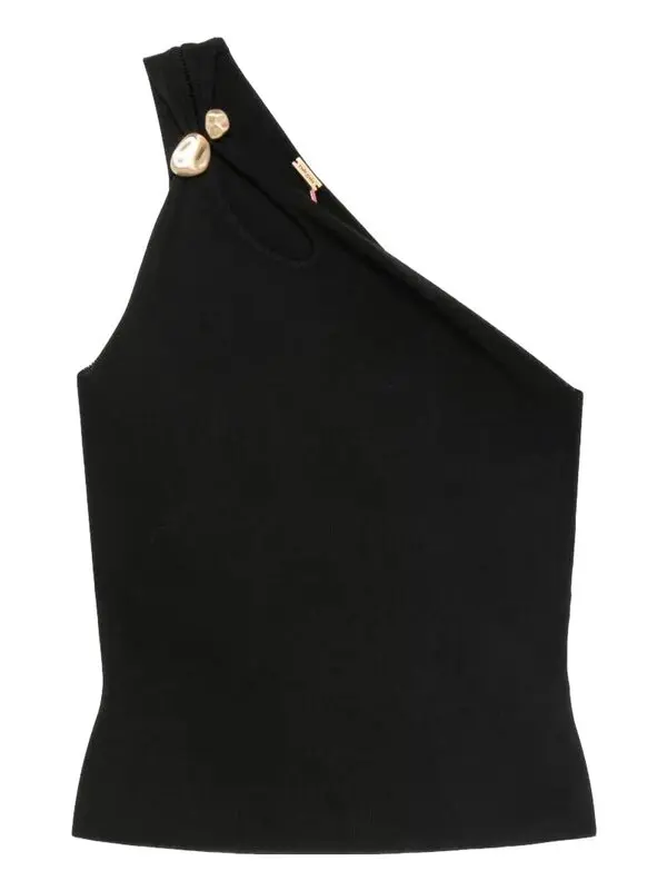 Cult Gaia Anouk One-shoulder Top With Hardware Detail - Black