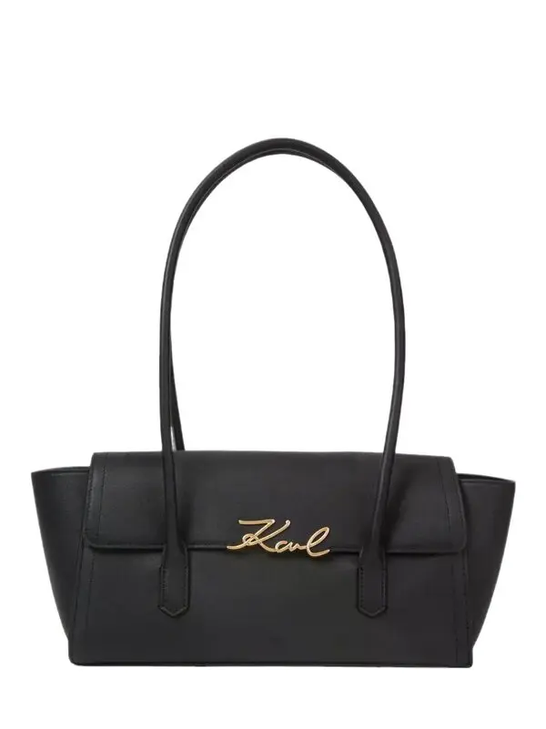 Karl Lagerfeld K/signature Elongated Shoulder Bag - Black