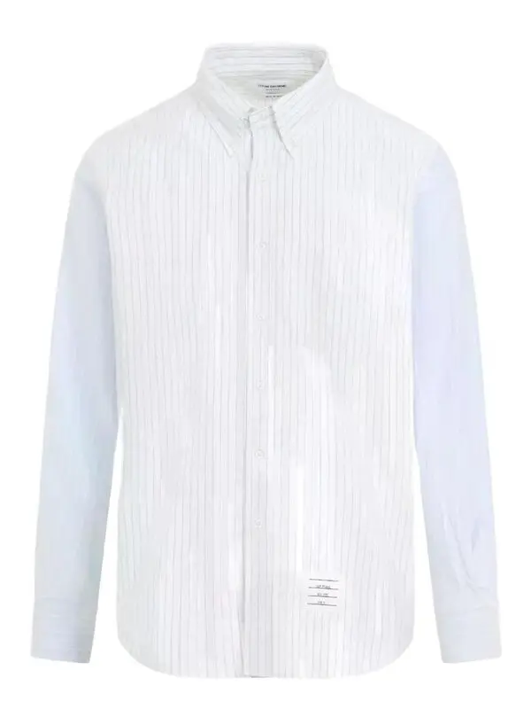 Thom Browne Pinstriped Cotton Shirt - White