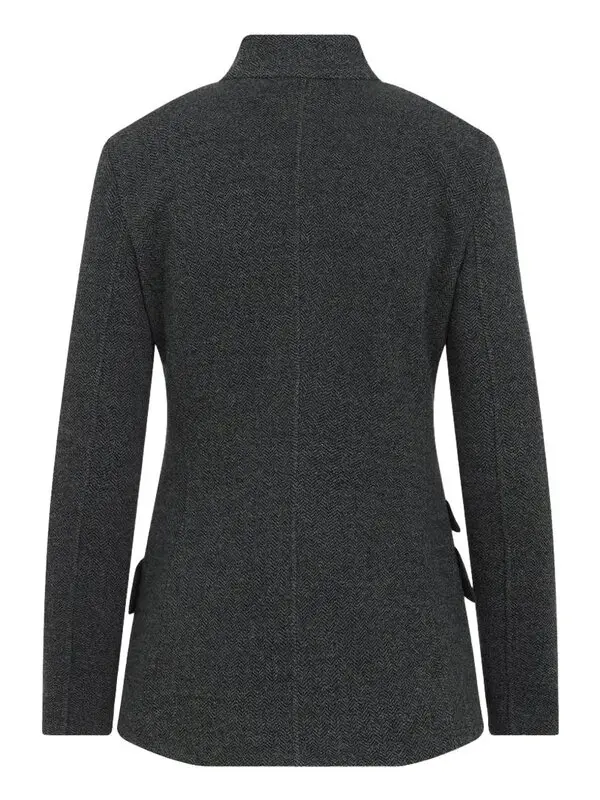 Giorgio Armani Slim-fit Herringbone Jacket - Grey