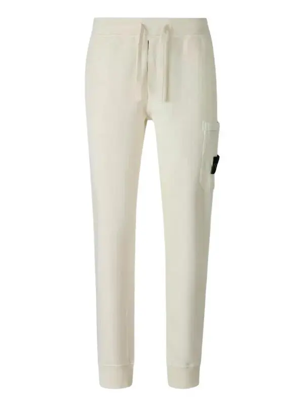 Stone Island 6200010 Organic Cotton Fleece Sweatpants - Neutrals
