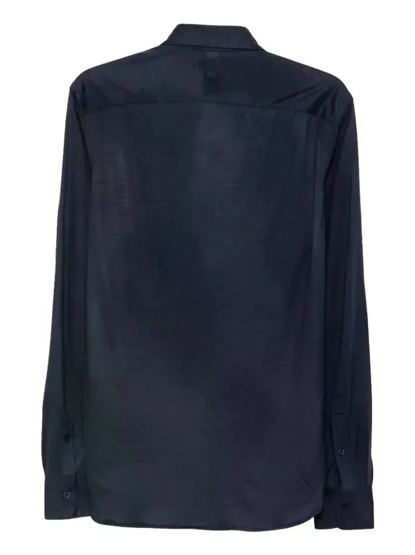Canali Button-down Long-sleeve Shirt - Blue
