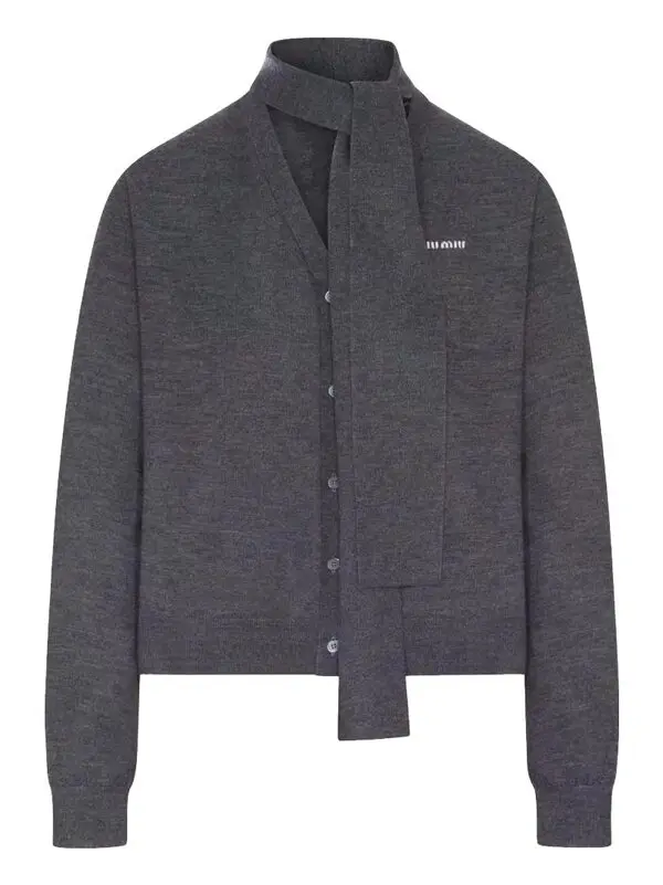 Miu Miu Wool Cardigan - Grey