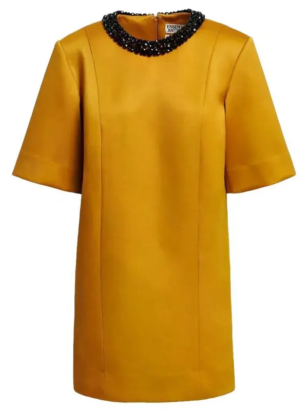 Essentiel Antwerp Kaylin Bead-embellished Mini Dress - Yellow