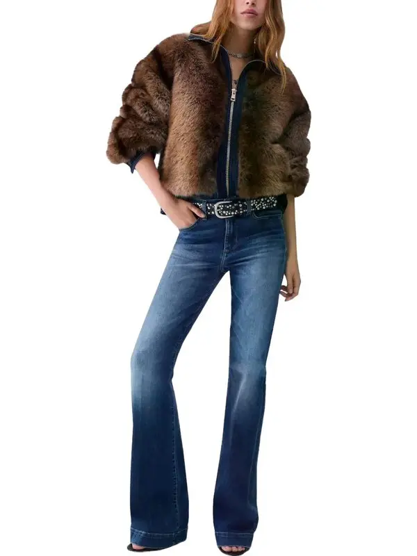 Liu Jo Rhinestone Embellished Flare Jeans - Blue