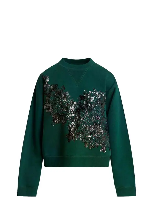 Essentiel Antwerp Sequin-embellished Sweatshirt - Green