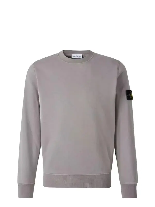 Stone Island 6100060 Organic Cotton Fleece Sweatshirt - Grey
