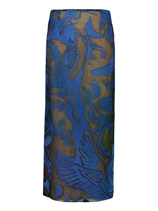 PAULA Devoré Skirt - Grey