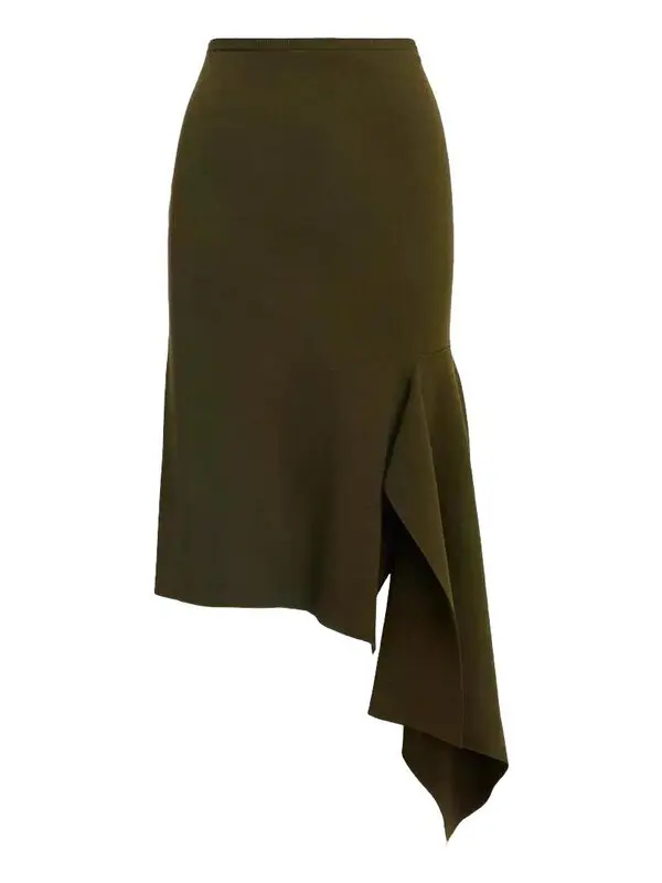 Essentiel Antwerp Asymmetrical Midi Skirt - Green