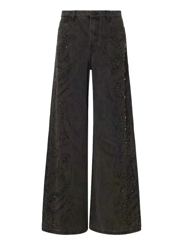 Liu Jo Embellished Flare Jeans - Black